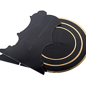 3-Tier Cardboard Black Cupcake Stand/Tower (2, Black)