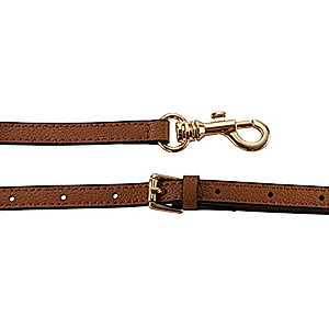 Allzedream Genuine Leather Purse Strap Adjustable Crossbody Handbag Replacement Straps 0.48 Inch Width (Brown)