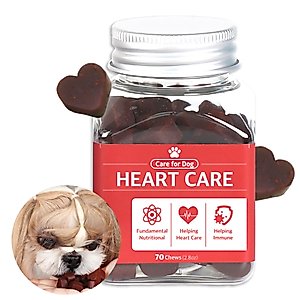 Doctor by HeartUp Heart Care Supplements for Dogs and Puppy – Soft Chews for Dogs with Colostrum, L-Carnitine and Coenzyme Q-10-2.82 oz (80g), 70 Cheese Flavored Soft Chews