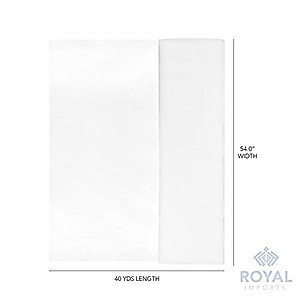 54” Fabric Tulle Bolt for Wedding Party Decoration Bridal Shower - Tutu Roll, Netting Spool Ribbon Wrapping, White, 40 YDS