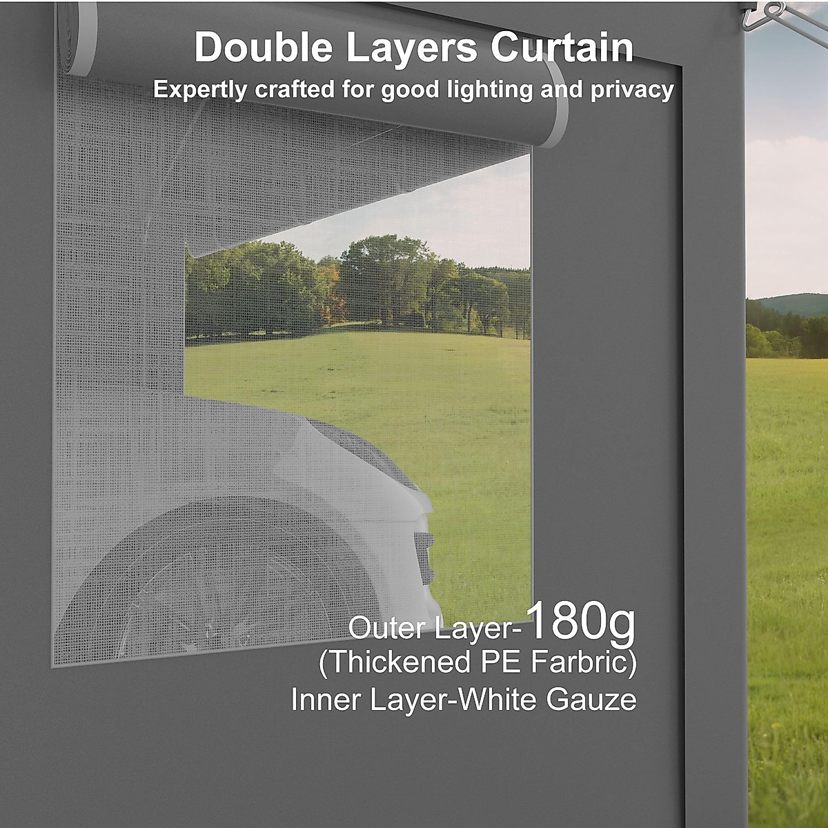 Carport 10x20ft Heavy Duty Portable Garage，Upgraded Carport with 4 Roll-up Doors & 4 Ventilated Windows, Reinforced Steel Poles, UV Resistant All-Season Waterproof Tarp, for Car, Truck, Boat