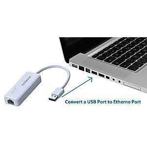 Edimax USB 3.0 Gigabit 1Gbps Ethernet LAN Adapter, USB to RJ45 1000Mbps Network LAN Converter for Faster Gaming and Streaming, Plug and Play, Windows, MacOS, Linux, Nintendo Switch OS, EU-4306