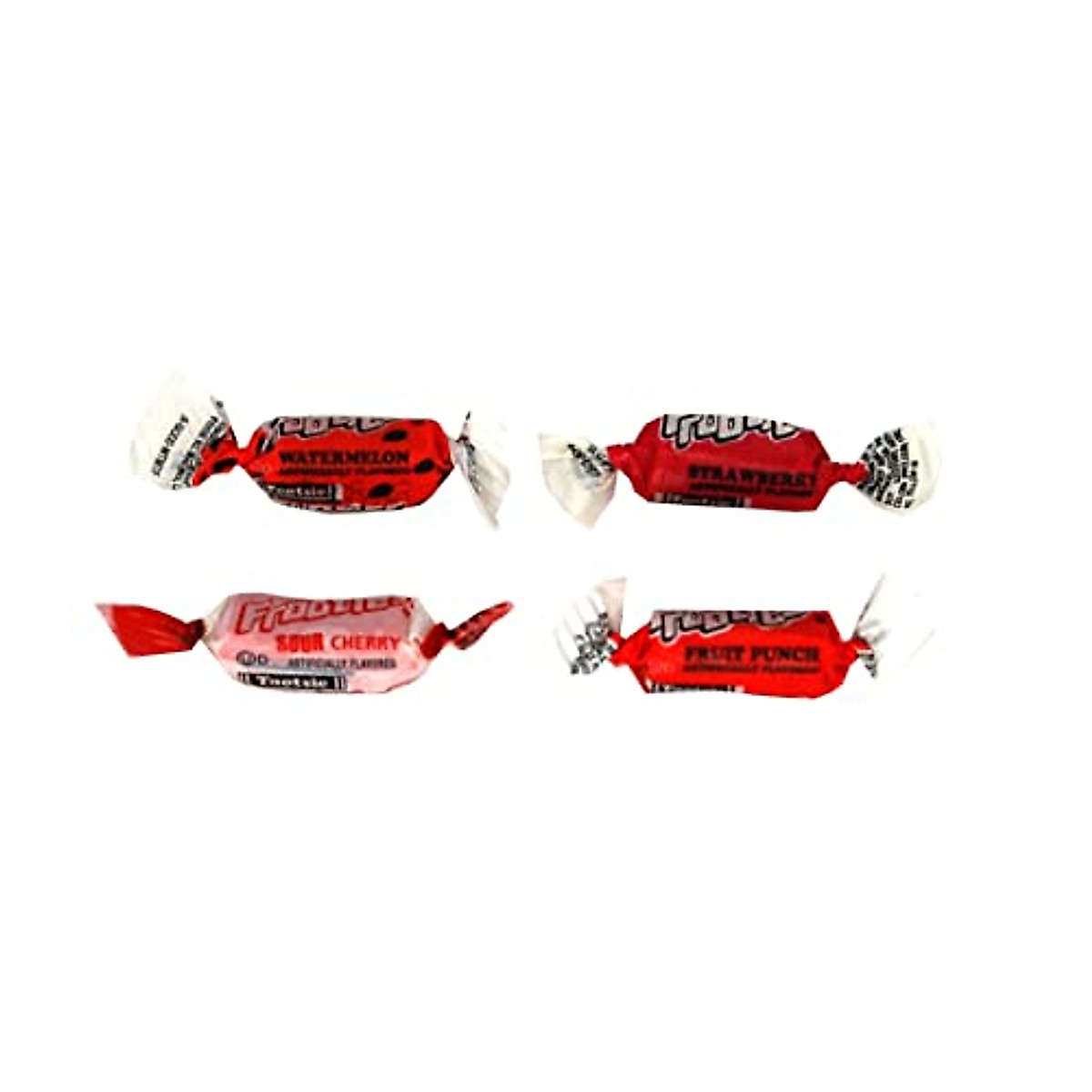 Tootsie Roll Frooties All Reds 4 Flavor Variety Bag - Sour Cherry - Fruit Punch - Strawberry - Watermelon - 28oz (1.75Lbs) of All Red Colors - Bulk Candy Individually Wrapped Taffy - Snack Hotline