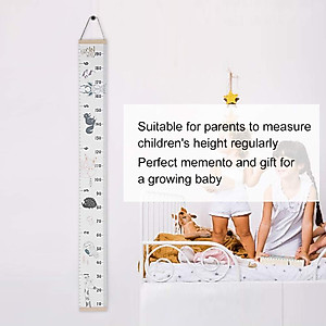 Watris Veiyi Height Measure Chart, Growth Height Chart, Measuring Height Chart, Cute Portable Writable Wall Sticker Height Measure Meaningful Memories Removable Roll Up Measure Wall Chart 7.9x8.3in(A)