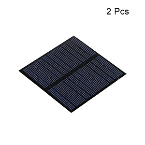 MECCANIXITY Mini Solar Panel Cell 5.5V 110mA 0.605W 70mm x 70mm for DIY Electric Power Project Pack of 2