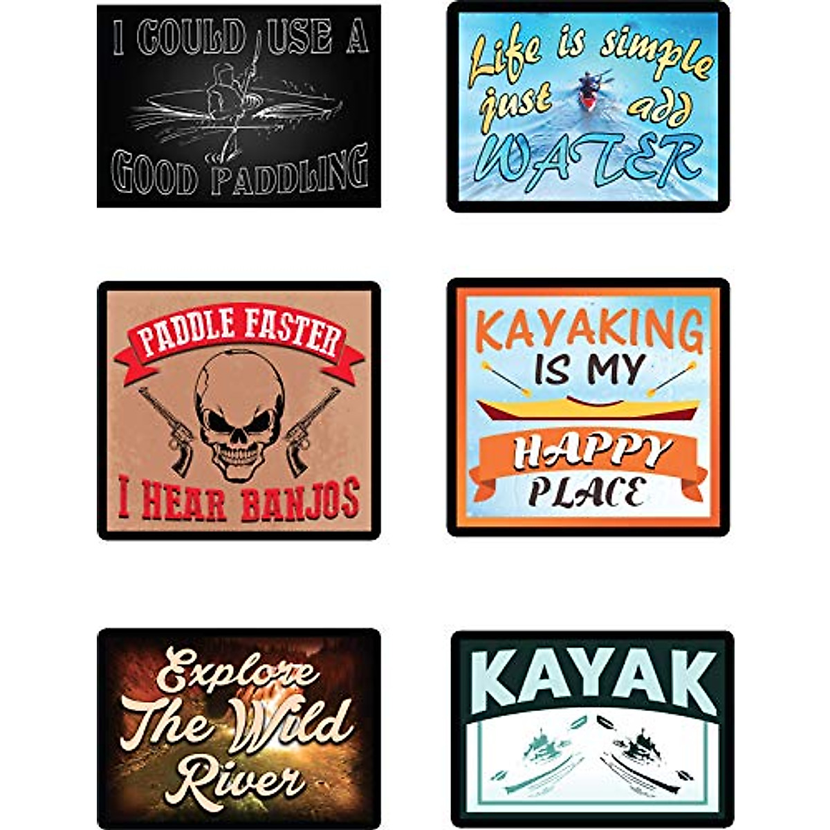 Kayak Stickers – Great Kayaking Accessories – Waterproof Stickers for Kayak – Kayak Decals- 100% Waterproof Vinyl Stickers