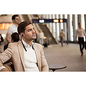 Sony WI-1000XM2 Industry Leading Noise Canceling Wireless Behind-Neck in Ear Headset/Headphones with mic for phone call with Alexa Voice Control, Black (Renewed)