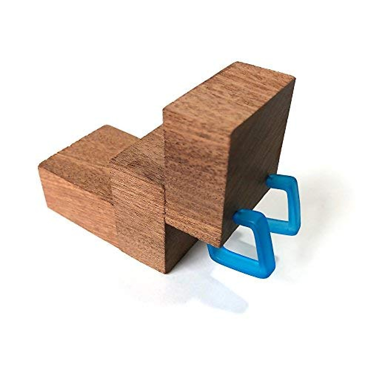 Aqua Blue Frosted Lucite Acrylic Square Hoop Earrings - SQH-BL-1