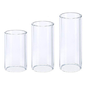 3 Pcs Glass Guitar Slides 51MM 60MM 70MM Finger Slides for Electric & Acoustic Guitar Bass