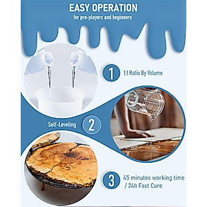 Smallbudi 80 OZ Epoxy Resin Kit with 16 Colors Mica Powder, Gold Foil, Cups & Stick, Crystal Clear Resin Beginner Supplies for Coating and Casting, Molds, Jewelry Making, DIY Art Craft, 1:1 Ratio