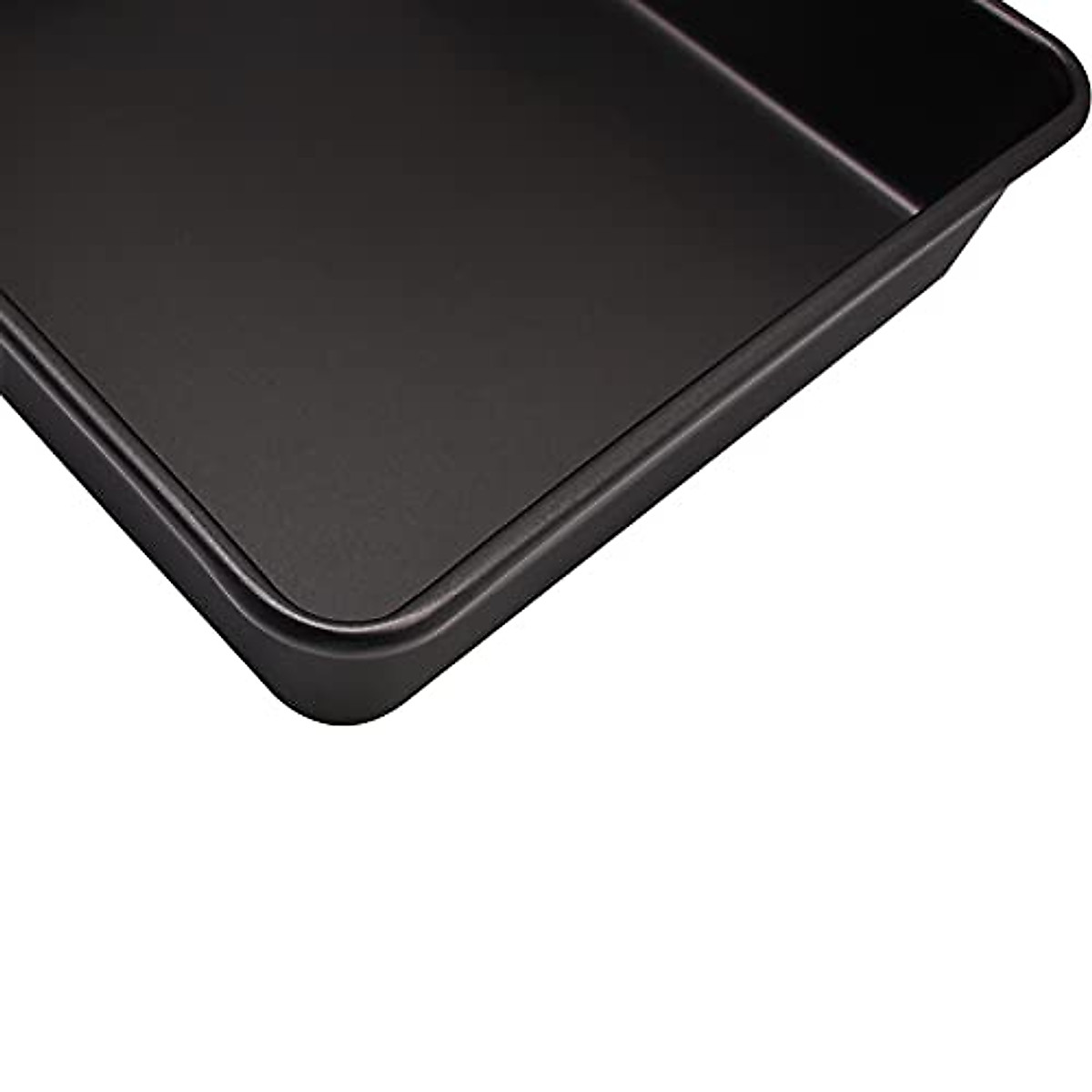 3-Pack Roasting Pan Set, Nonstick Baking Tray Set, Rectangular Bakeware for Oven, Non-Toxic Coating and Durable Quality (Black)