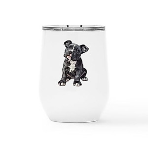 CafePress American Bully Puppy Insulated Wine Tumbler 12 oz