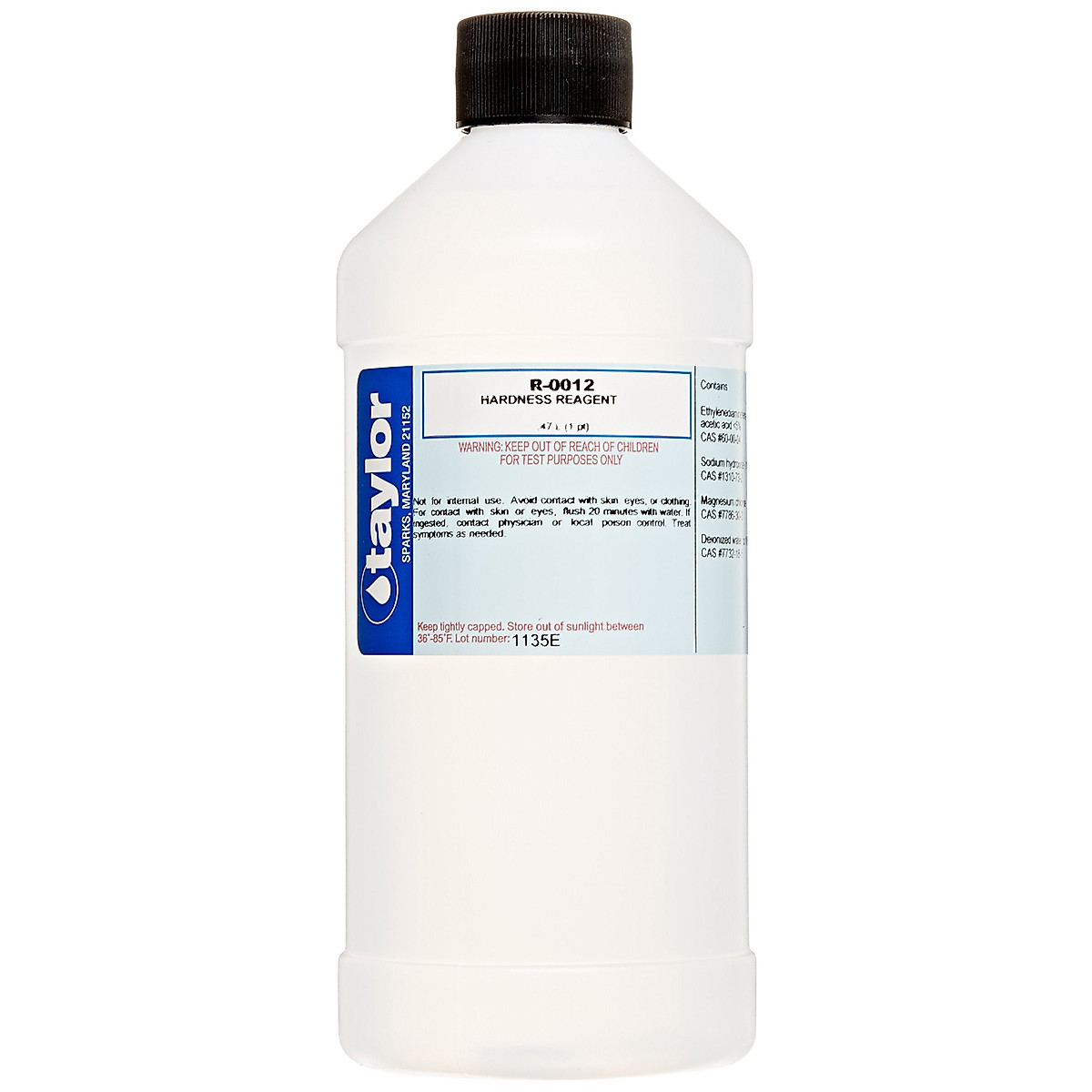 TAYLOR TECHNOLOGIES INC R-0012-E REAGENT HARDNESS 16 OZ