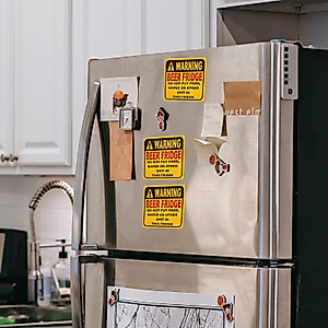 Beer Fridge Magnet - Funny Warning Sign,Do Not Put Food, Water, Or Other Shit in This Fridge (4 * 4)