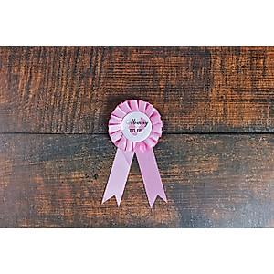 PATICARRY Baby Shower Decorations Set, Pink Maternity Daddy Corsage, Tinplate Badge Pins, 61.4x3.7in