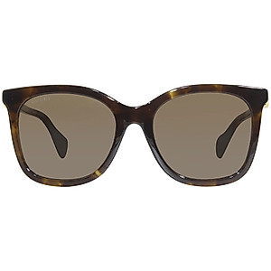 Gucci GG1071S Shiny Dark Brown Havana/Brown One Size