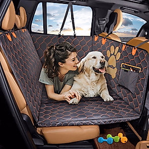BABYLTRL Back Seat Extender for Dogs, Dog Car Seat Cover for Back Seat Bed for Car Travel Bed, Dog Hammock for Car Camping Mattress, Thickened Foldable Waterproof Dog Bed for Car SUV Compact Trucks