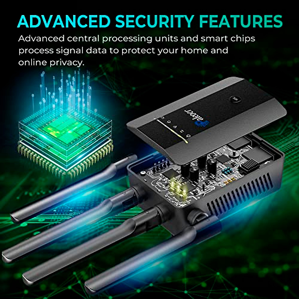 2023 WiFi Extender Signal Booster Long Range up to 9995sq.ft and 52+ Devices, Internet Booster for Home, Wireless Internet Repeater and Signal Amplifier, 5 Modes,1-Tap Setup, WAN/LAN Port