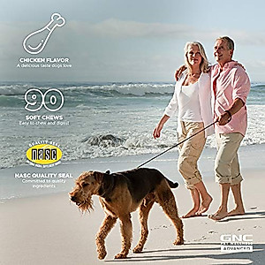 GNC Pets ADVANCED Coprophagia Dog Supplements | 90 Ct Dog Poop Eating Deterrent Soft Chews for Dogs in Chicken Flavor | Dog Supplement With Yucca Schidigera, Digestive Enzymes, and Probiotics