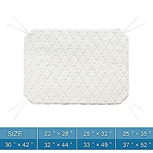 Elevated Dog Bed Pad Waterproof 2 Pack (30" X42"), Soft Plush Dog Pet Pad Large for Dog Cot Bed, Machine Washable Dog/Cat Beds Pad with Corner Straps, Waterproof (Pad Only, Bed not Included)