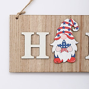 Gnome Sign Interchangeable Welcome Sign Home Door Sign Wooden Door Hanger Ornaments Home Sign Rustic Farmhouse with Interchangeable Holiday Pieces for Housewarming Garden Decor