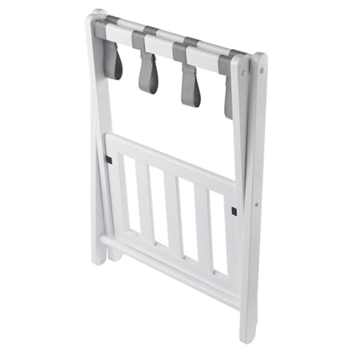 Raya luggage rack with shelf in white finish