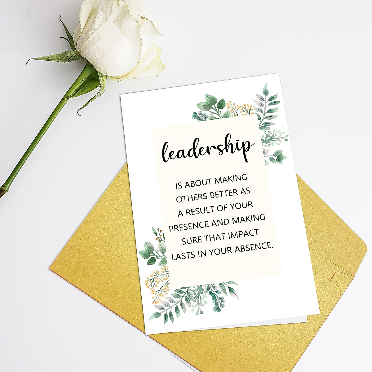 Supoeguk Funny Boss's Day Card for Women Men, Leadership Definition Card for Boss, Thank You Boss Card from Employees Staff, Promotion Gift for Him Her