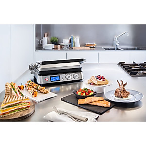 De'Longhi CGH1030D Livenza All-Day Grill, Griddle and Waffle Maker Silver Large
