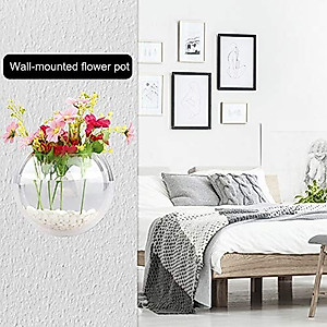 ACJRYO Wall Hanging Fish Tank, 2 pcs Wall Mounted Bubble Fish Tank Transparency Fish Bowls Acrylic Hanging Aquarium Wall-Mounted Plant Pot Fish Tank for Succulent Plants, Air Plant