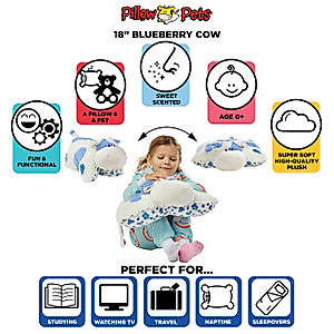 Pillow Pets Sweet Scented Blueberry Cow Stuffed Animal Plush Toy