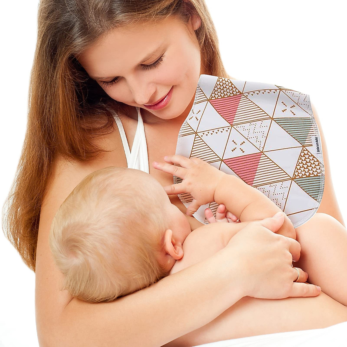 Burp Cloths Baby Burp Set, Burping Cloth Newborn Towel for Newborns Boys Girls 4 Pack 19.68x9.45in (Pink)