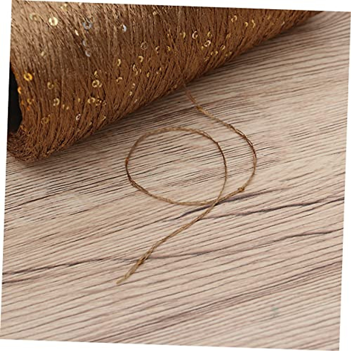 Knitting Yarn Yarn for Crocheting Crotchet Glitter Knitting Yarn Sequin Yarn Cotton Yarn Cone Sequin Line Color Film Knitting Accessories Glitter Yarn Balls Golden Cotton Rope