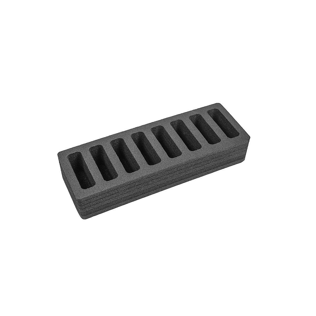 Polar Whale Compact Organizer Stand Premium Durable Black Foam Tray Washable Waterproof Insert Storage for Home Bathroom Bedroom Cosmetic 11.7 x 4 x 2 Inches 8 Compartments