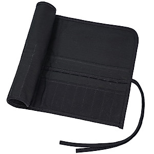 ECHSRT Paint Brush Holder Roll Up Paint Brush Case Storage for Artist Acrylic Oil Watercolor, Paint Brush Holders and Organizers 30 Slots，Black