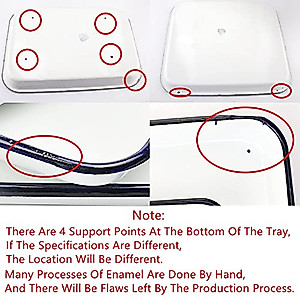 1PCS Handcrafted Vintage Tray White Enamel Home Cake Oven Baking Tray Square Retro Plates (16CMX22CMX3CM)