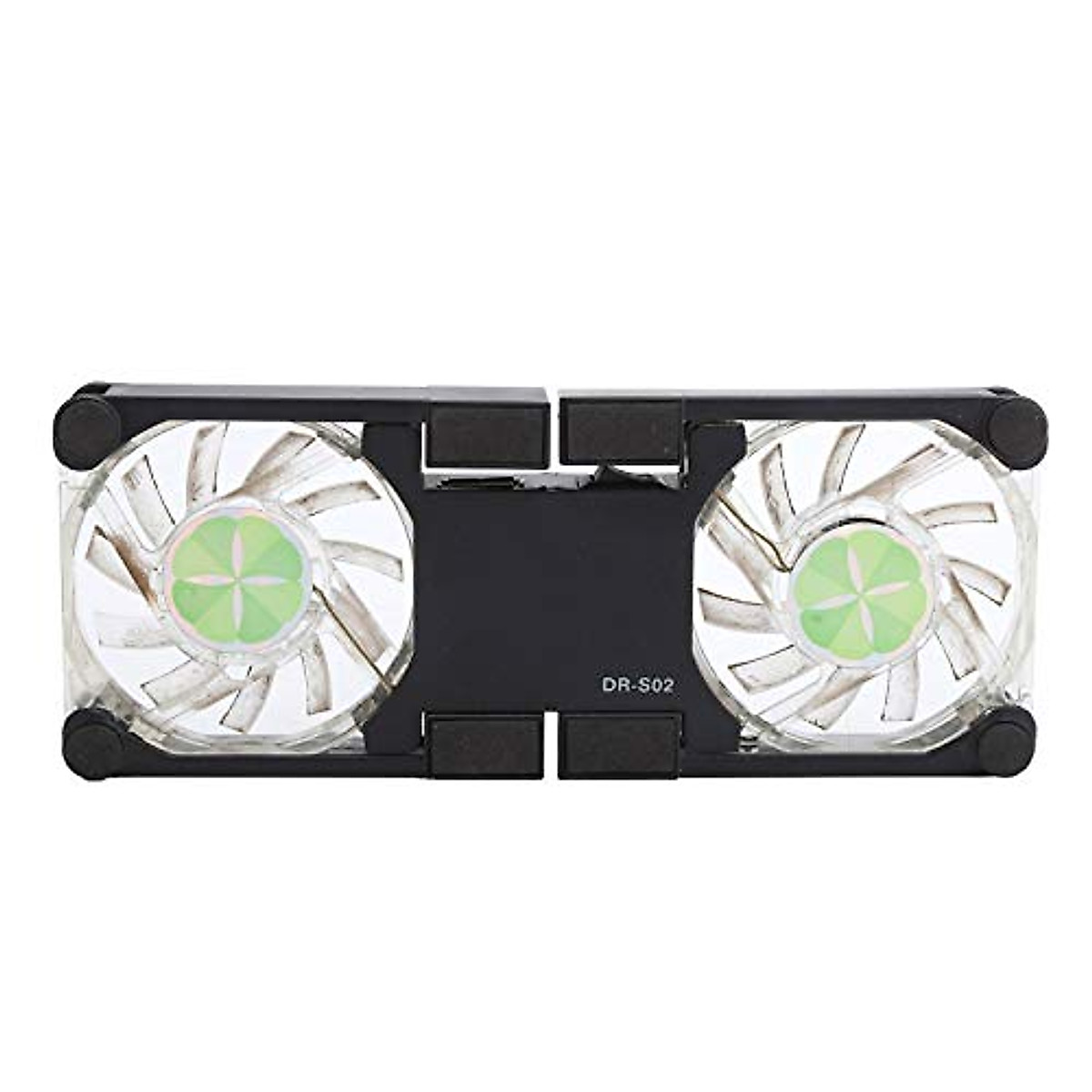 ASHATA Portable Laptop Cooling Pad, with Antiskid Mount, Dual Light Emitting Fan, USB Foldable Heat Dssipation Stand for Notebook Computer