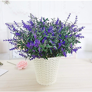 8 Pcs Faux Pampas Grass Decor 38''/97cm Tall Artificial Large Pompas Grass Pompous Floral Fluffy Fake Plants Floor Vase Filler for Kitchen Home Boho Decorations, Purple