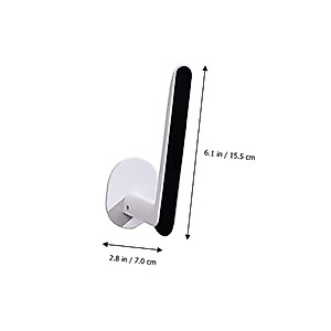CUBTOL 2pcs Rack Storage Shape Bath L for L-Shaped Wall Back Ball Hat Coat Racks Hanging Holder Kitchen Clothes Multi- Hook Robe Mounted Scarf Plastic Multi-use Home Toilet Towel Bedroom