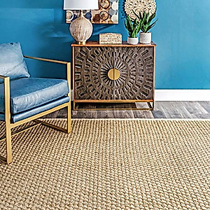 nuLOOM Hesse Checker Weave Seagrass Indoor/Outdoor Area Rug, 9' x 12', Natural