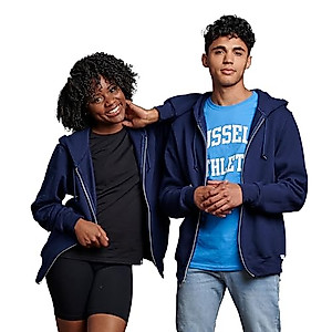 Russell Athletic mens Dri-power Fleece Full Zip athletic hoodies, Navy, XX-Large US