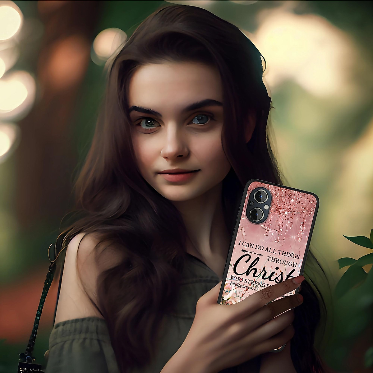 RYUITHDJP for Oneplus Nord N20 5g Phone Case 6.43" Christian Bling Design, Phone Case for Oneplus Nord N20 Case TPU Stylish Protective Cover