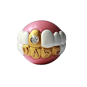 Humunga Bling Rock Star Teeth Shaped Ball Toy for Medium and Large Dogs