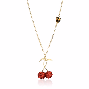 Betsey Johnson Cherry Pendant Necklace