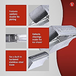 Victoria Cast-Iron Ice Shaver, Margarita, Mexican, and Italian Ice Maker, Made in Colombia