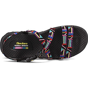 Skechers Women's Reggae-Native VIBEZ Sport Sandal, Black Multi, 6