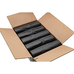 Top Knot Bags 55 Gallon Garbage Trash Bag 38X58" 1.2 Mil Black 100 Count Can Liner Bulk 56 Gallon 57 Gallon 58 Gallon 59 Gallon 60 Gallon 55-60 Gallon Made in USA