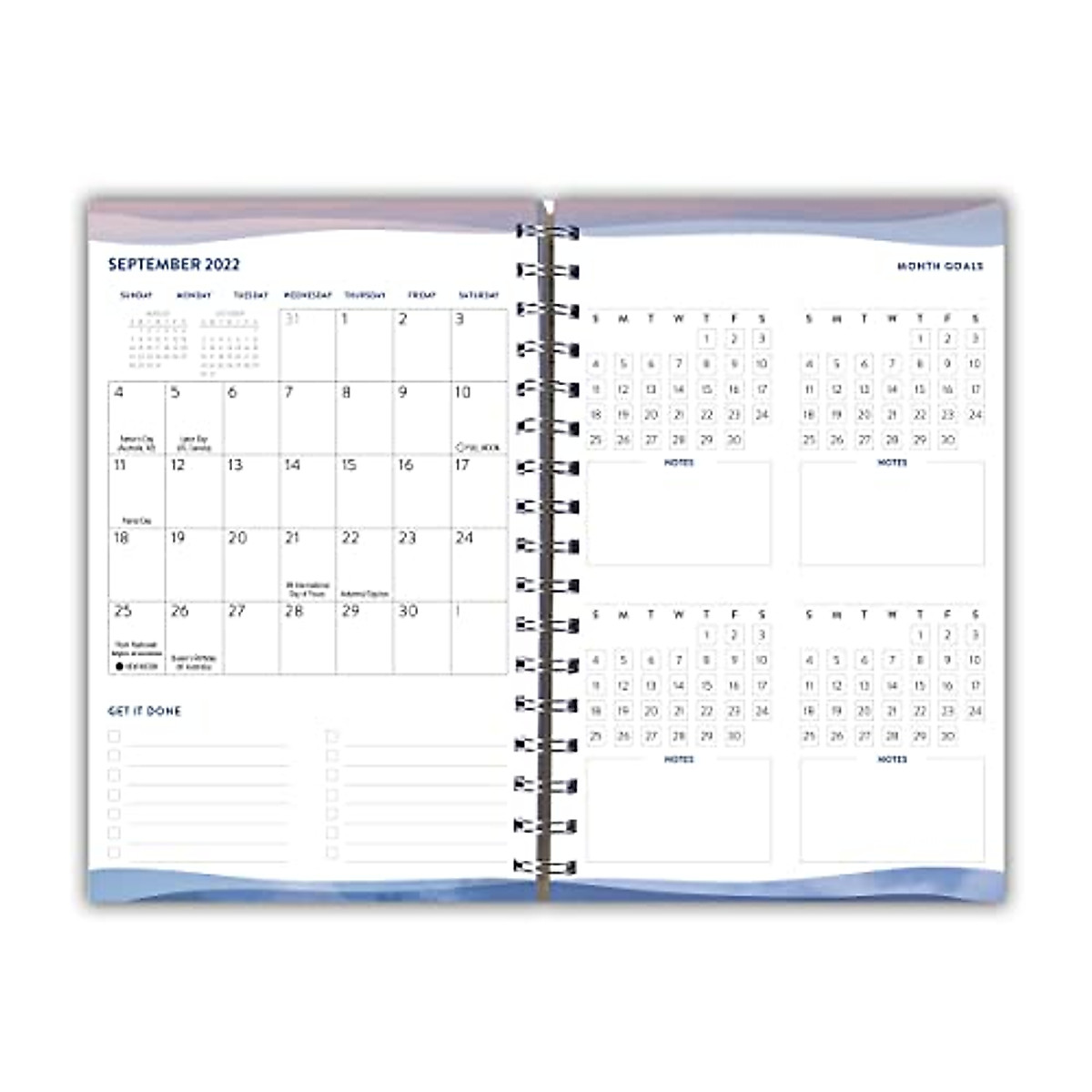 Goal Getter 2023 Weekly and Monthly Planner, 16-Month Lifestyle Planner: September 2022 - December 2023, 6" x 9" - Mountain Sunrise