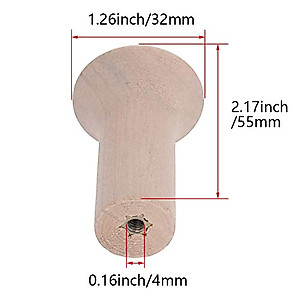 MroMax Natural Wooden Coat Hooks Wall Mounted -Vintage Single Organizer Hangers，Handmade Craft Hat Rack Pack of 20pcs