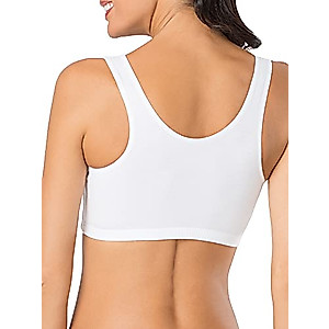 Fruit Of The Loom Womens Built Up Tank Style Sports Bra, White/White/White, 38 US