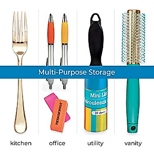 iDesign Linus Plastic Kitchen Drawer Organizer for Silverware, Spatulas, Cutlery, Gadgets, Office Supplies, Cosmetics, Set of 2, Clear